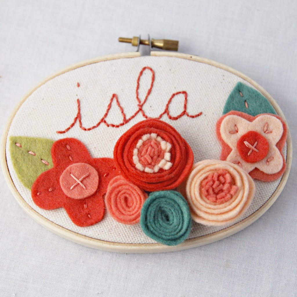 isla oval floral hoop - Cathy Crafts